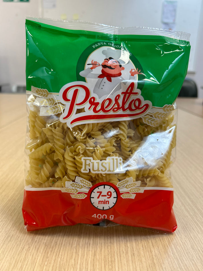 Presto Fusilli Pasta 400g – Essex Affordable Food Hub
